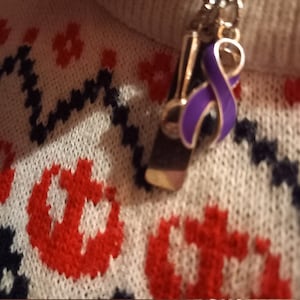 Previvor Serenity Prayer Keychain Pink and Teal Ribbon Charm | Etsy