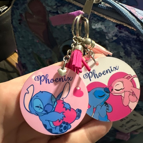 Lady Lady and the Tramp Disney Inspired Personalised Keyring. Handmade ...