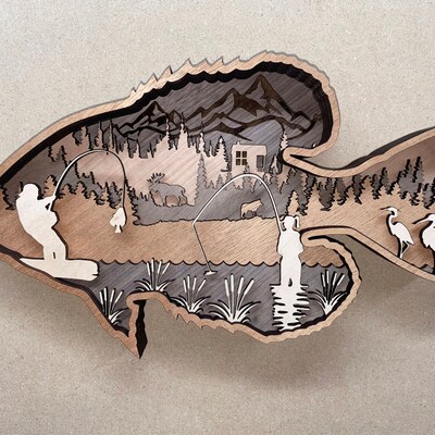 Digital File 7 Layer Mountain Range Art Piece for Glowforge - Etsy