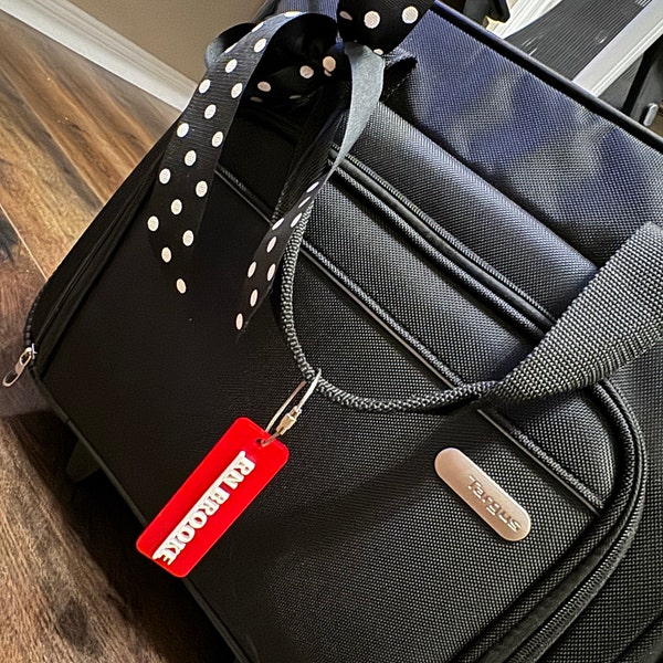 Acrylic Bag Tag Keychain 3D Keychain Acrylic Name Tag Bag Tag Luggage ...