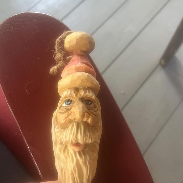 Custom Hand Carved Santa Ornament - Etsy