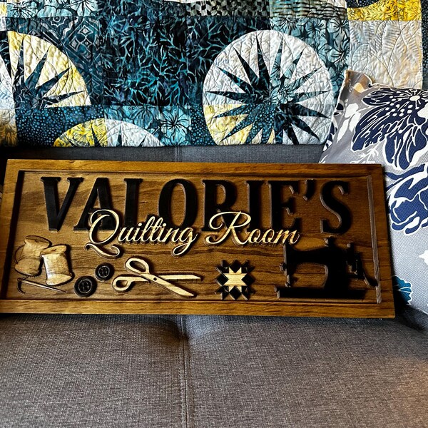 Personalized Quilting Room Sign | Custom Sewing Room Sign | Gift for ...