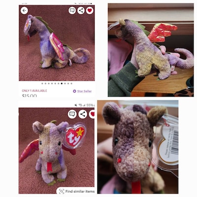 TY Beanie Baby crunch the Shark. New, Never Played With. Stored in a ...