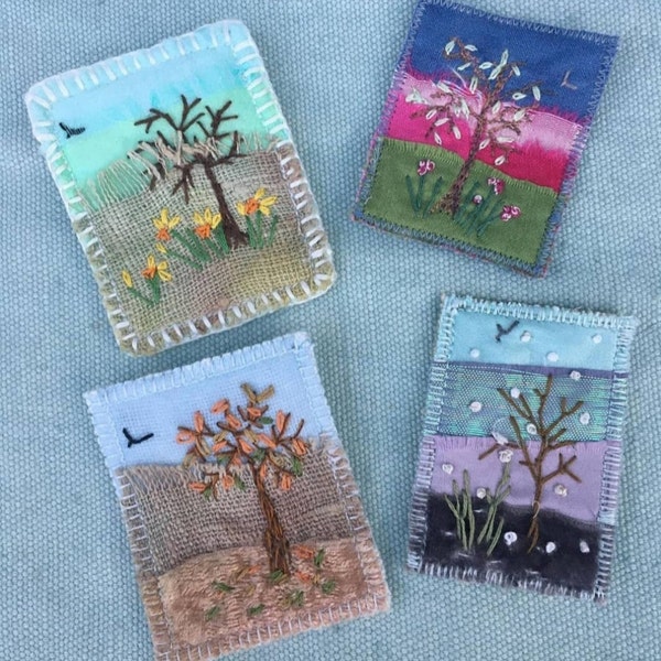 Wild Edges/ Nature Inspired/ Textile Art/ Hedgerow Art/ Embroidery Art ...
