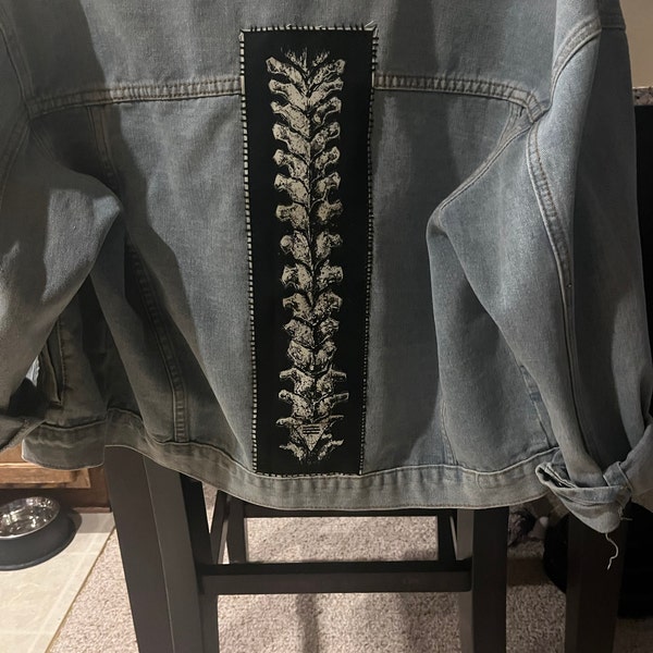 Spine Back Patch, Spinal Column, Skeleton Patch, Bones Patch, Cloth Patch, Badge, Back Patch ...