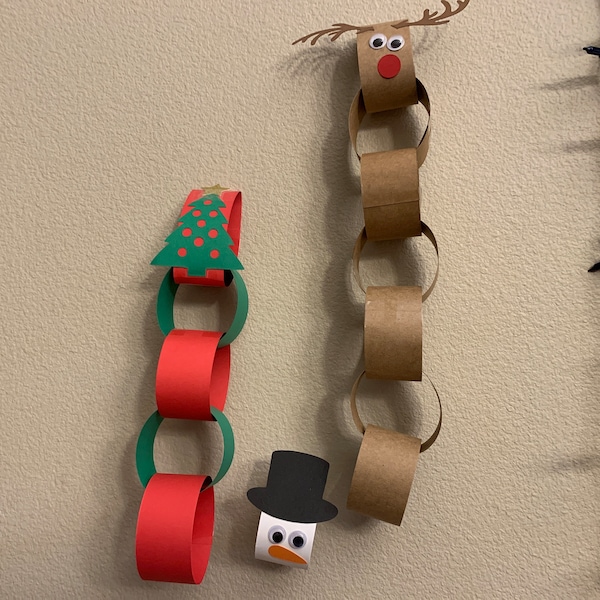 Christmas Countdown Craft Kit - Paper Chain - Advent Calendar - DIY ...