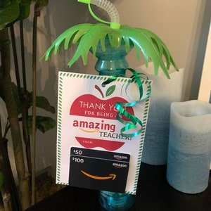 Thank You for Being an Amazing Teacher Card,printable Amazon Gift Card ...