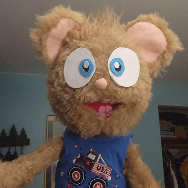 GIRL PUPPET Ruddy-cheeked Cute - Professional Hand Rod Puppet - Full ...