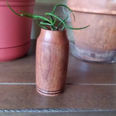 Vase Wood, Hand Turned Live Edge, Twig Pot, Dried Flowers - Etsy