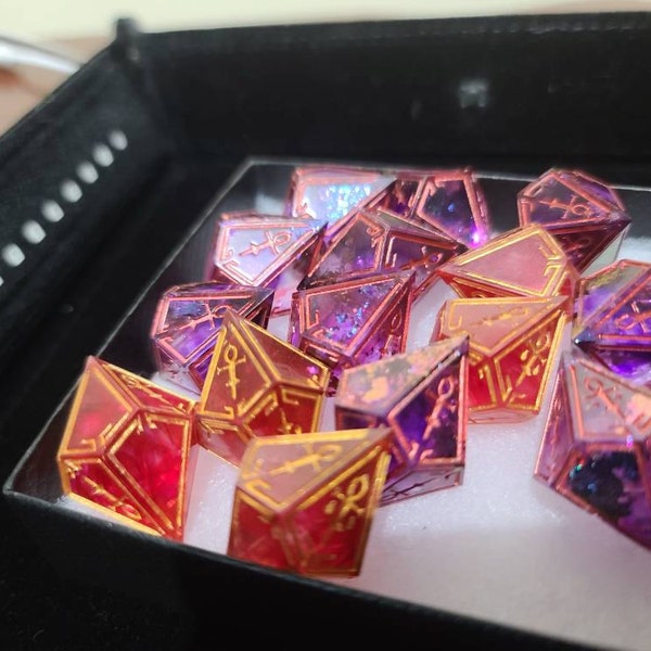 Premium Classic Marble Green Amaranth Vampire Dice Set - Etsy