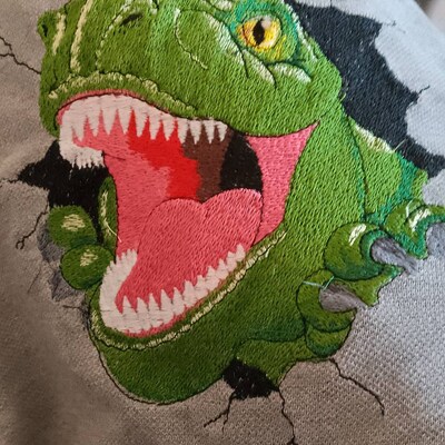 T-rex Machine Embroidery Design Dinosaur Embroidery Files 7 Sizes ...