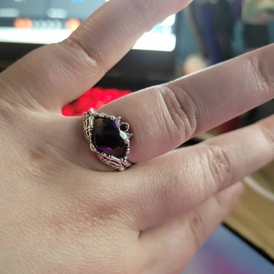 Gothic Steampunk Dracula Silver Ring / Vampire Ring/halloween Ring ...