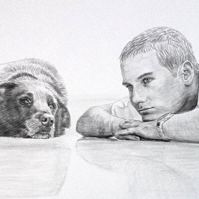 Custom Dog Portrait From Photo, Dog Sketch Into Art, Cat Illustration ...