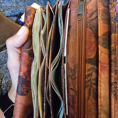 Evanna Small Clip Frame Wallet, Red Leather, Brass Colour Metal Frame ...