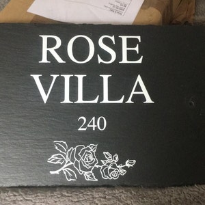 Rustic slate house sign farmhouse plaque door number 150 x | Etsy