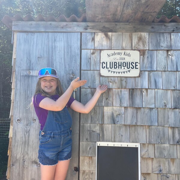 Personalized Clubhouse Sign for Playrooms or Treehouses, Vintage ...