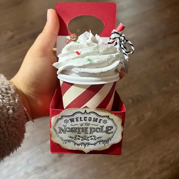 Christmas Gift Card Holder With Mini Coffee Cup, Coffee Gift Card ...