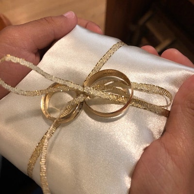 Small Ring Pillow, Ivory Satin Engagement Ring Pillow, Mini Ring Bearer ...