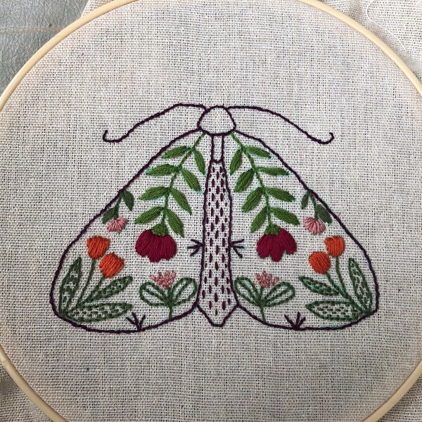 Moth Embroidery, PDF Digital Download Pattern - Etsy