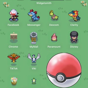 Ios 293 Icons Pokemon Red Blue Version iPhone IOS14 App Icons Widgy ...