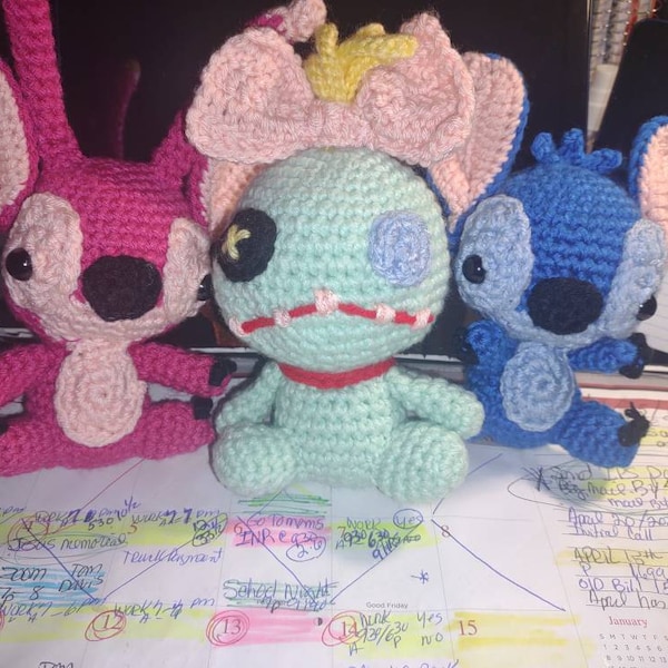 Bundle 3 Pdf Files-digitial Crochet STITCH, Lilo Angel and Scrump ...