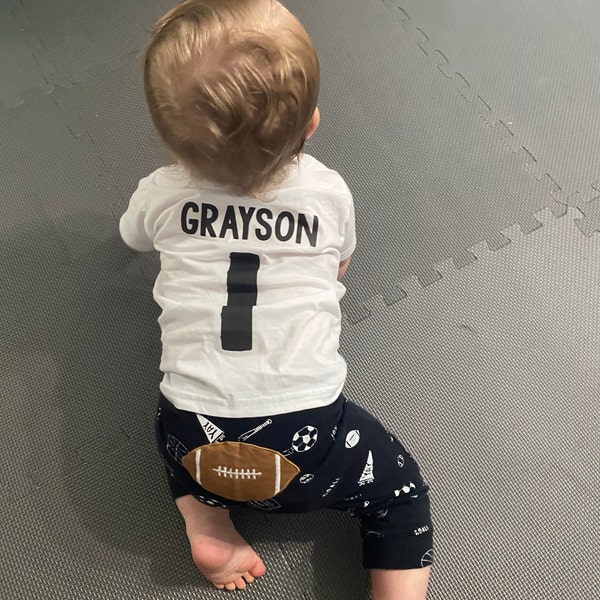 Football One Boys 1st First Birthday Shirt, Football Birthday Shirt ...