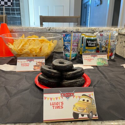 Disney Cars Food Tents Chalkboard Cars Food Labels Disney Cars ...