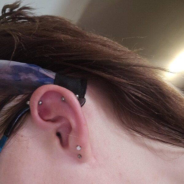 16g Implant Grand Titanium Bridge Piercing Nipple Industrial Barbells ...