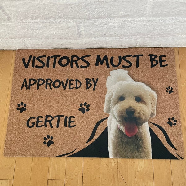 Custom Dog Doormat, Dog Face Picture Door Mat, Personalized Doormat ...