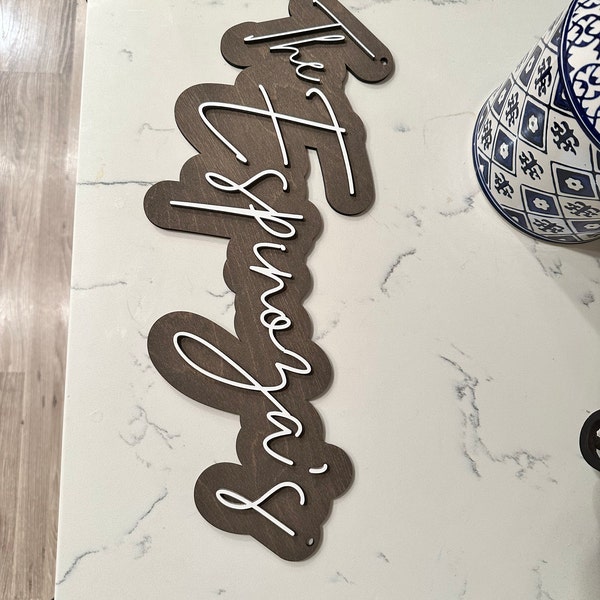 Large Last Name Sign | Wedding Name Sign | Wood Last Name Sign ...