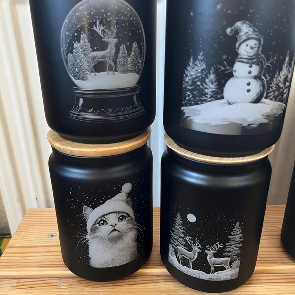 Snow Globe Slate Engraving Files, Christmas Laser, Christmas PNG Laser ...