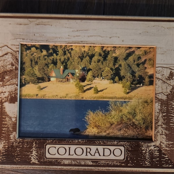 Colorado Laser Engraved Wood Picture Frame - Etsy