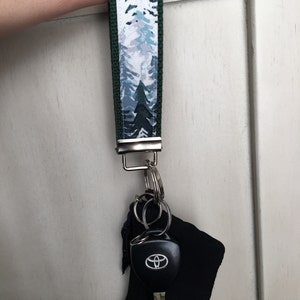 Winter Evergreen Tree Key Fob 2 Sizes 3 Colors - Etsy