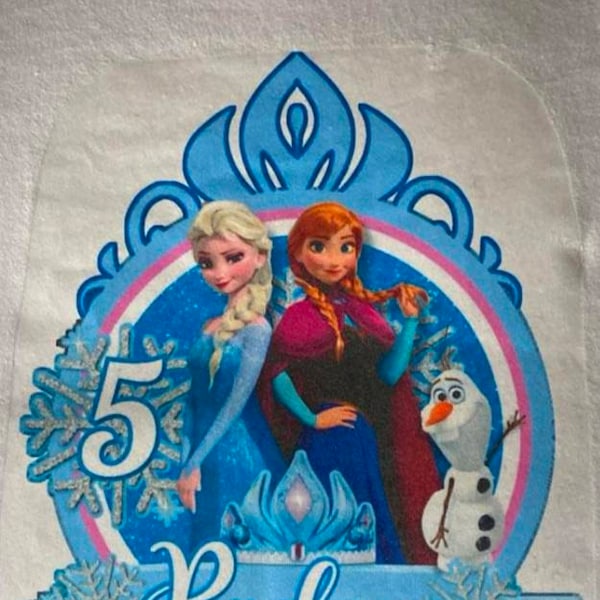 Personalized Frozen Cake Topper, Birthday Party Decor (PNG File) - Etsy