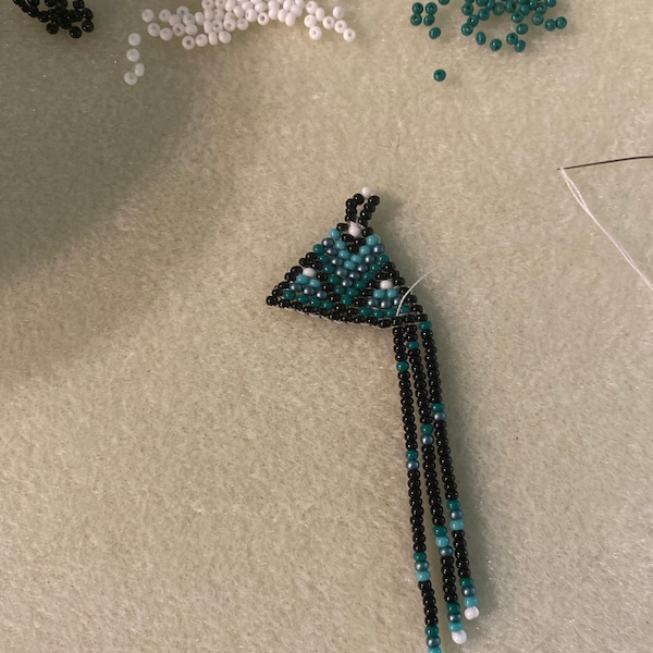 Emperor Moth Pattern, Beaded Tapestry, Peach Blossom Moth, Tapestry ...