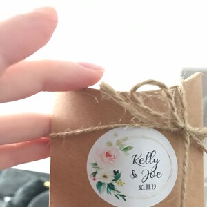 Blush Pink Wedding Stickers Light Pink Floral Wreath Sticker for ...