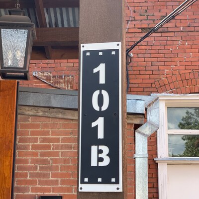 Vertical Number Plate Custom Metal Address Plate Plaque House or ...