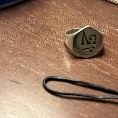 Music Notes Gold Signet Ring Bold Statement Musicians Ring Engraved ...