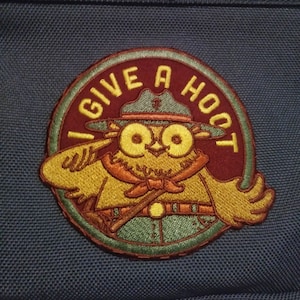 Vintage Style "i Give A Hoot" Iron-on Patch | Collectible Patch ...