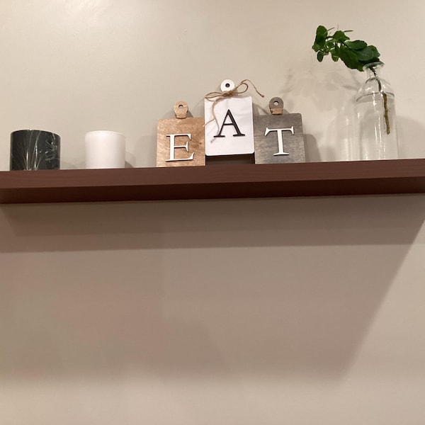Rustic EAT Wall Decor - Cutting Board Shaped EAT Wall Hanging ...
