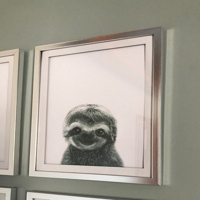 Baby Sloth Print Nursery Decor Baby Animal Prints Black & - Etsy