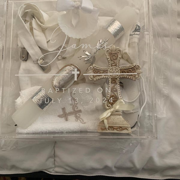 Personalized Baptism Gift Box, Baptism Gift Box, First Communion Gift ...