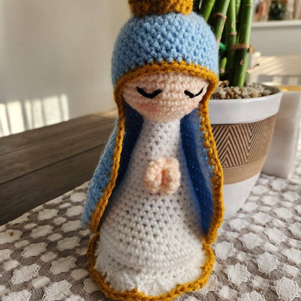 PATTERN: Blessed Virgin Mary Crochet Amigurumi, Virgin Mary Amigurumi ...