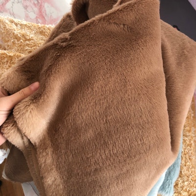 Faux Fur Fabric Furry Material,10mm Pile Plush Soft Cuddly Luxury ...