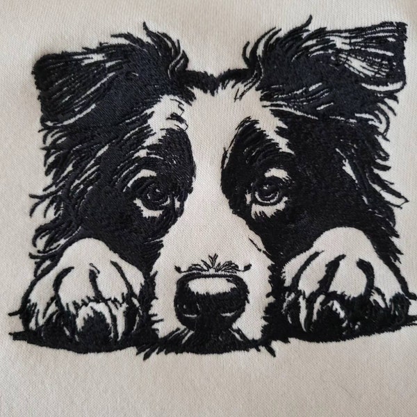 NEU Stickdatei Border Collie Vera Hund realistisch kommerzielle Nutzung ...