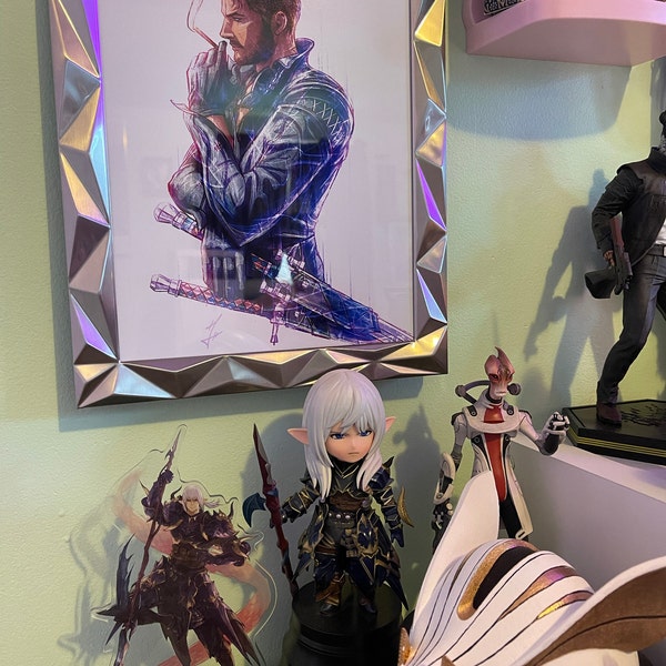 Final Fantasy XVI Cid- Limited Edition Fine Art Sketch Print -FFXVI ...