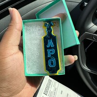 Personalized Acrylic Greek Paddle Keychain 3 Inch Greek Gift, Greek Key ...