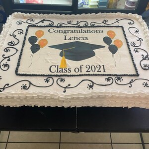 Edible Graduation Cake Topper - Etsy