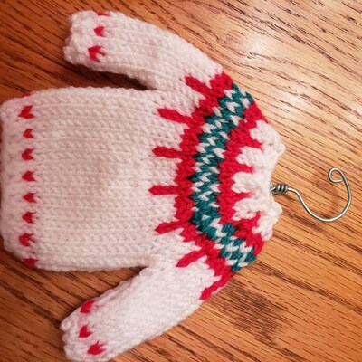 Primitive Christmas Tree Mini Sweater Ornament - Etsy
