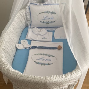 Twinkle Personalized 4 Piece Baby Quilted Bedspread Set Hand Embroided ...